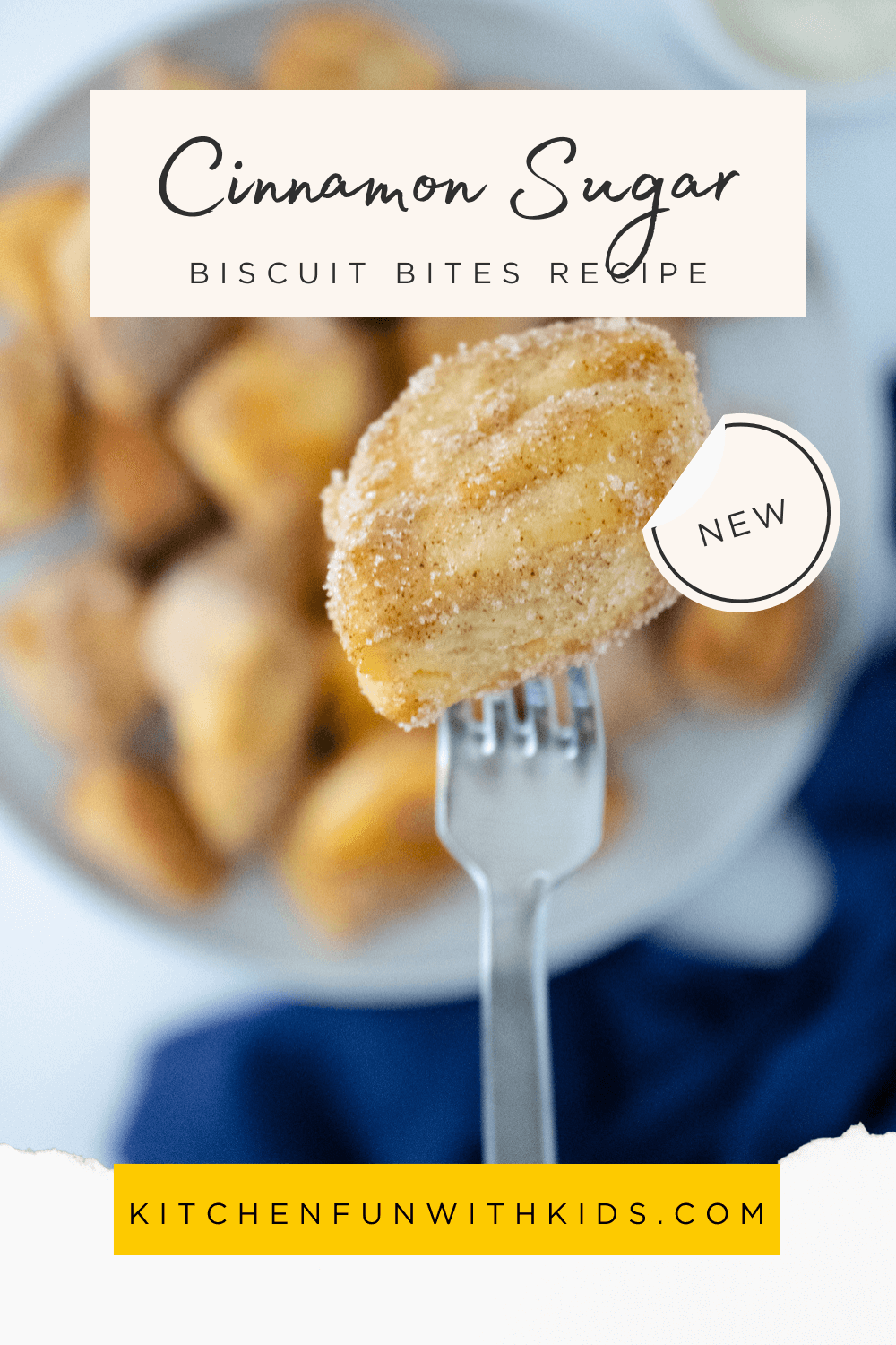 Air Fryer Cinnamon Sugar Biscuit Bites - Kitchen Fun With Kids